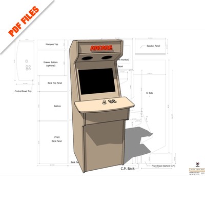 Complete digital plans to make an Arcade Cabinet from scratch - pdf ...