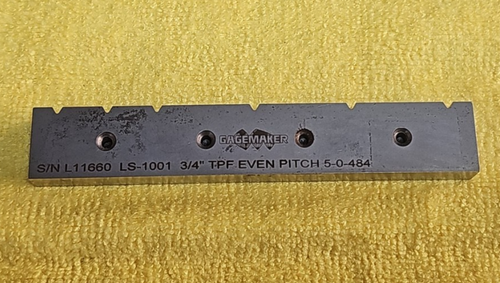 GAGEMAKER LS-1001 8 RD & 10 RD TPI. 0.750 TPF LEAD STANDARD 3/4" TPF | eBay