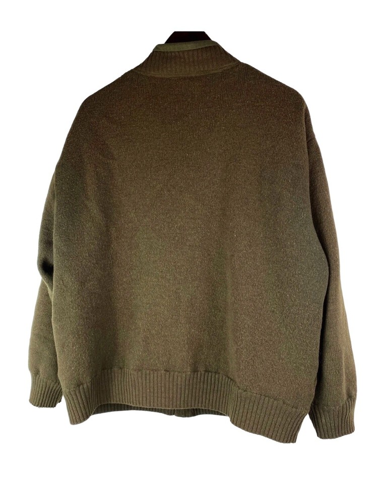 Orvis XXL 2XL Shooting Jacket Coat 100% Wool Olive Green Zip Up Field ...