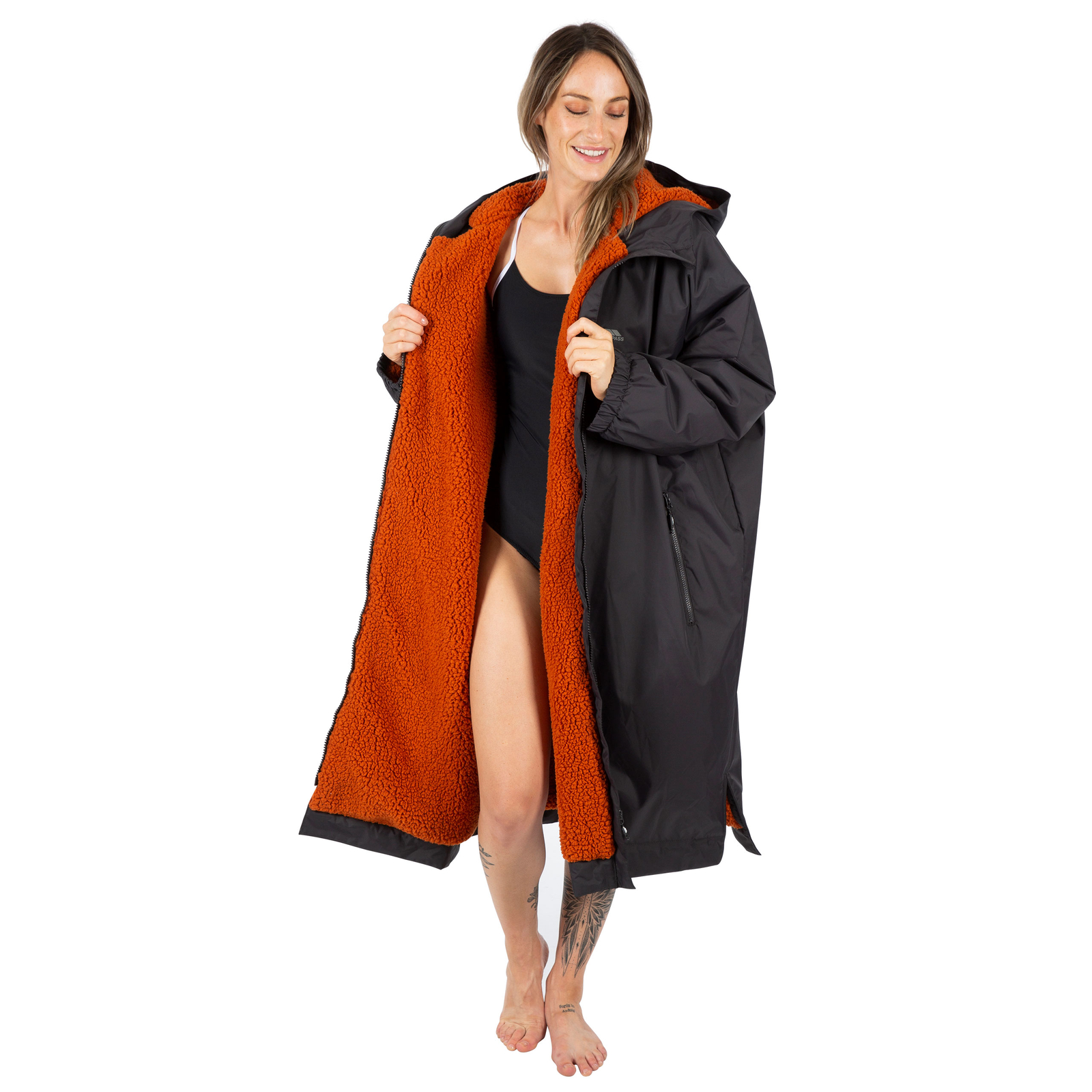 Trespass Adults Dry Coat Drying Robe with 3 Zip Pockets | eBay UK