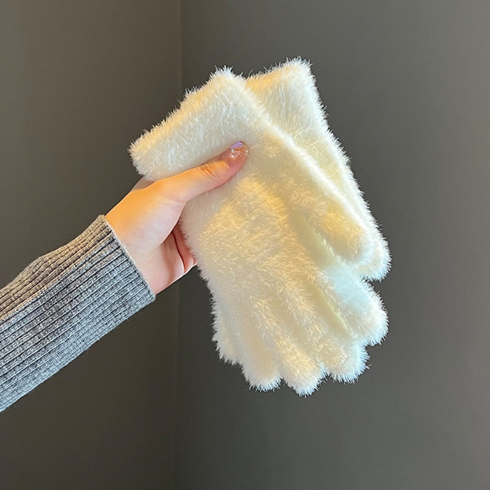 Elastic Thickening Gloves Temperature Locking Windproof Warm Winter ...