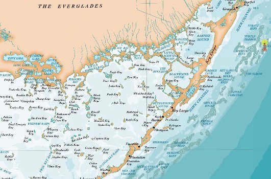 Florida Keys Water Depth Map Florida Keys Nautical Map (NOAA)