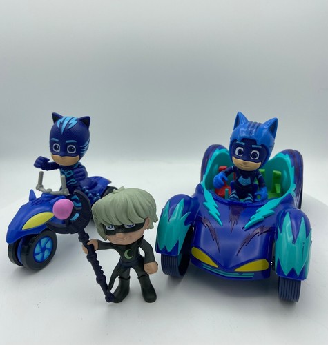 PJ Masks Catboy Vehicle, Motorcycle, 2 Catboys, Luna Girl With Staff ...