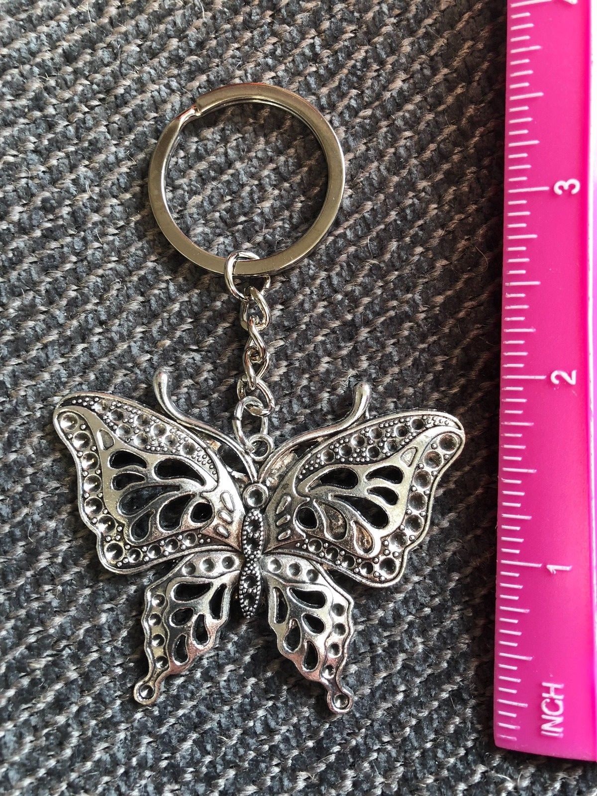 Butterfly silver tone key chain gift idea #52 fashion jewelry mothers ...