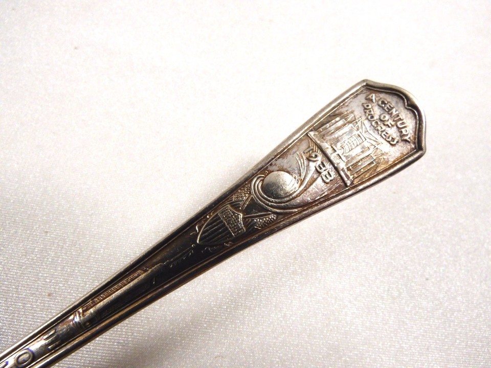 VTG 1933 Oneida Community Par Plate Silver plate Chicago Souvenir Spoon ...