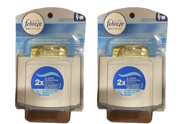 Febreze Set Refresh Air Freshener Clean Zest 2 X Odor Eliminating for ...