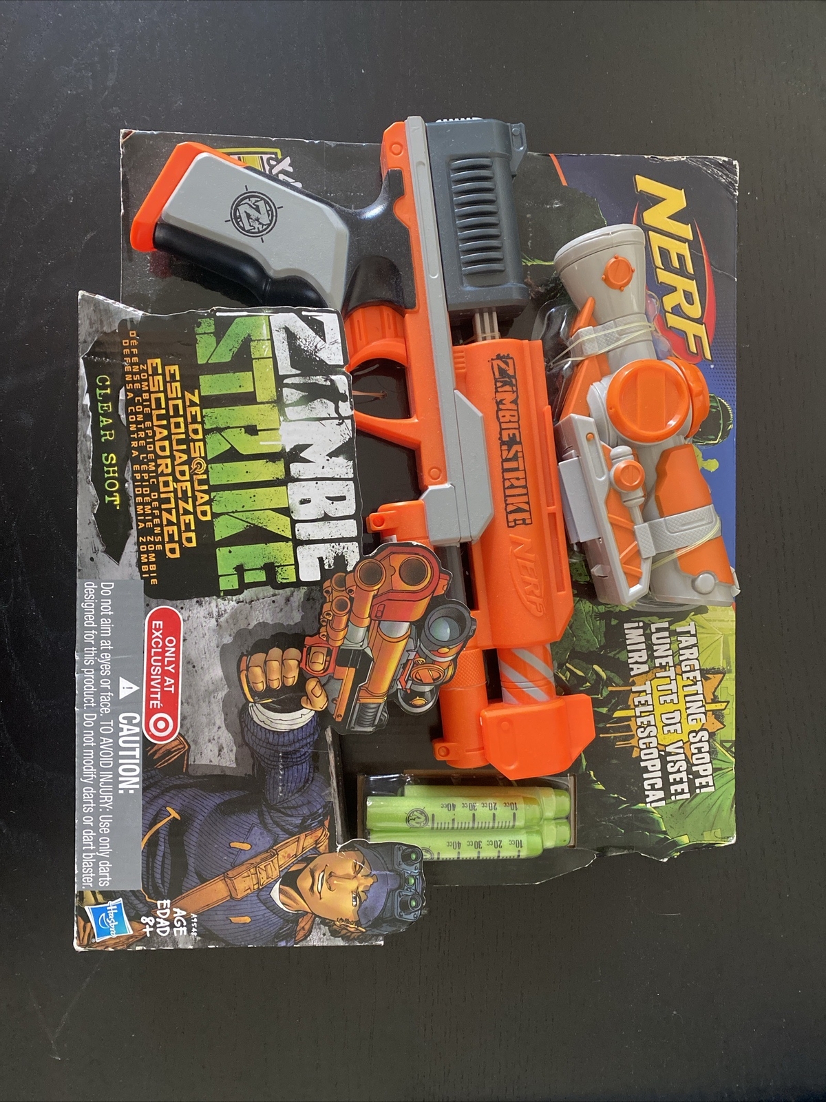 NERF Zombie Strike Z.E.D. Squad Clear Shot Blaster With Darts - SCOPE ...