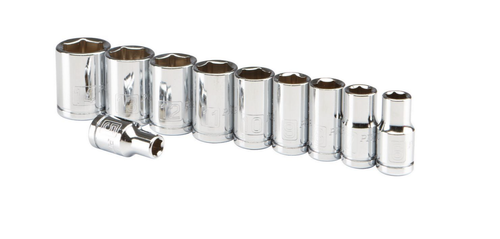 Pittsburgh Pro 6 pt 1/4 in Drive Shallow SAE Metric Socket Hand Tool ...