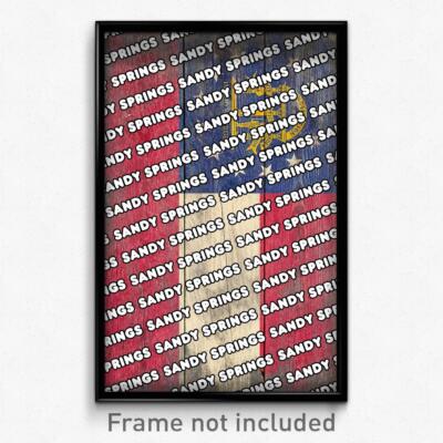 Sandy Springs Georgia Poster (GA City Souvenir 11x17 Town Print) | eBay