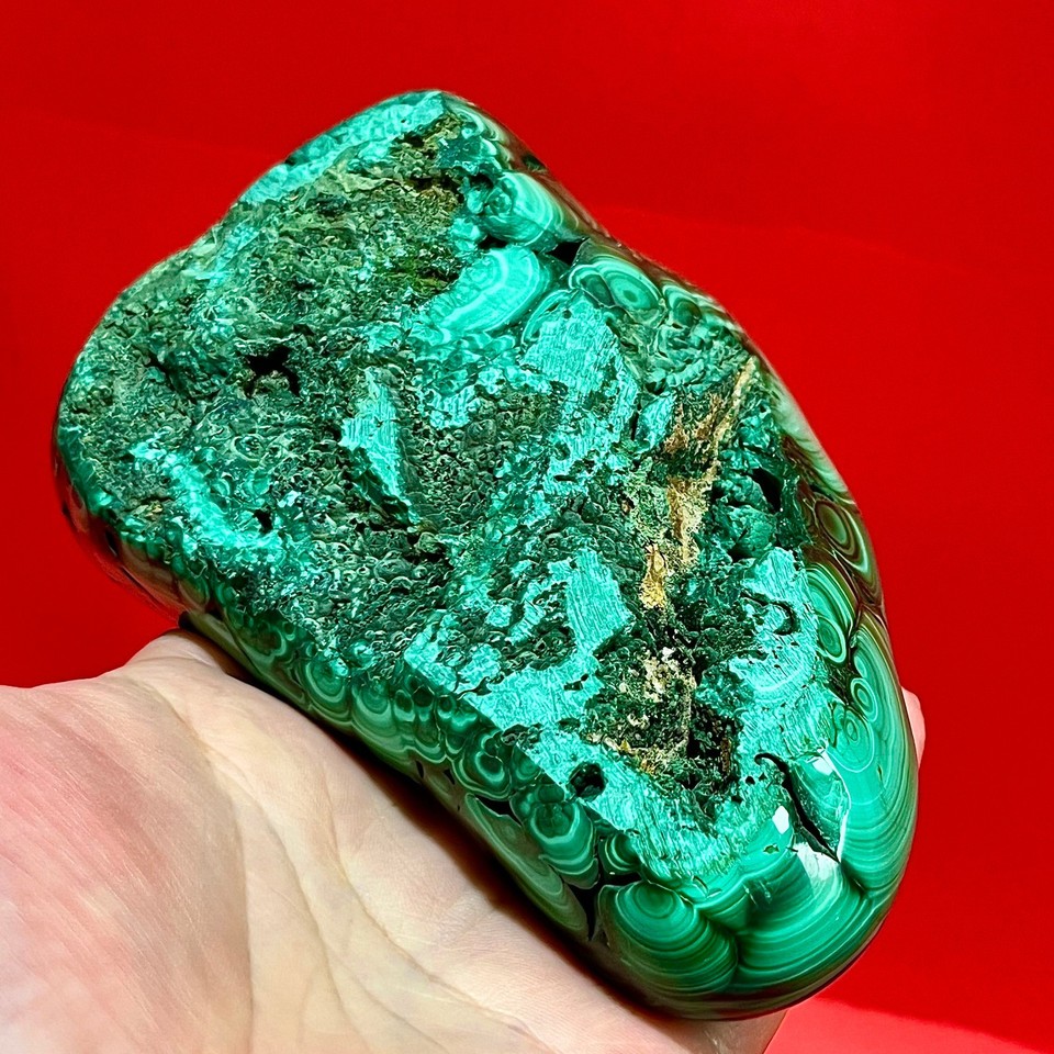 Malachite Freeform Polished - Natural Green Banded Stone - 1.8LB | eBay