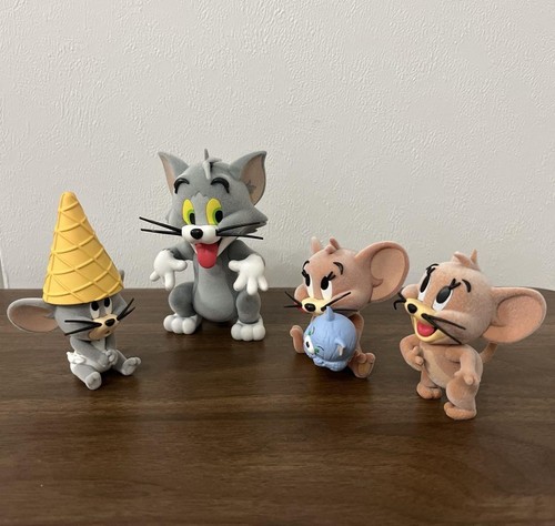 Tom and Jerry Fluffy Puffy Figures 4-Piece Collection Used No Box | eBay