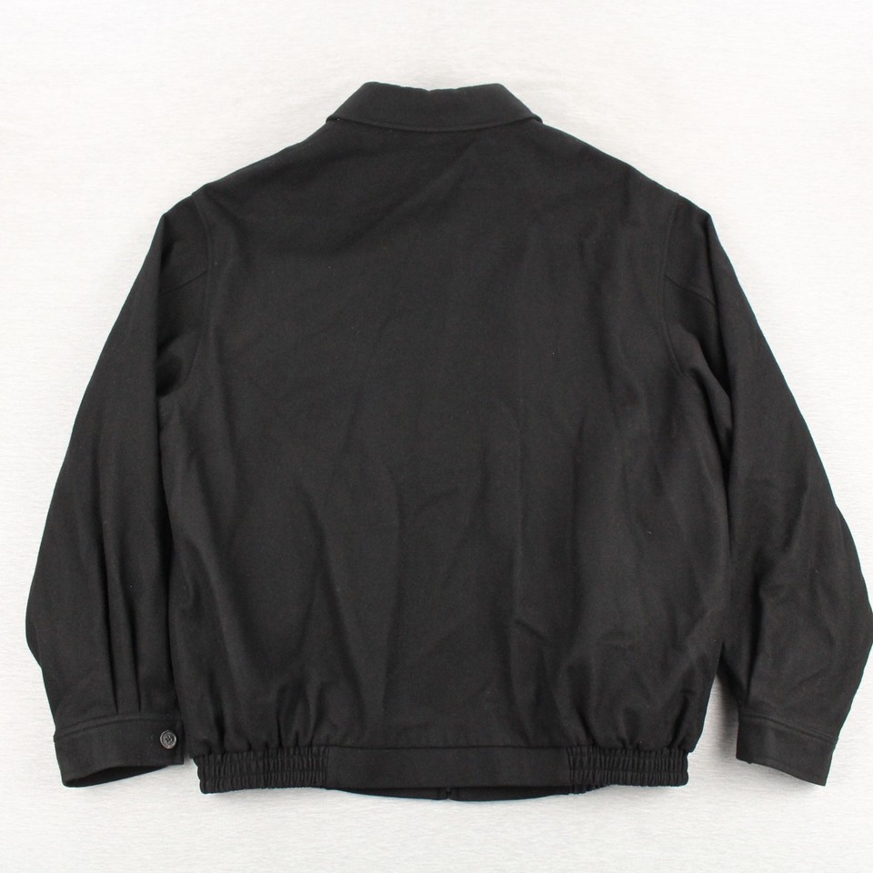 Jos A Bank Wool Blend Full Zip Jacket Mens Large Regular Black Wool ...
