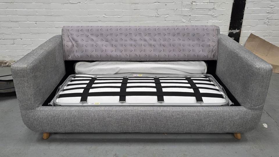John Lewis Barbican Medium Sofa Bed Aquaclean Connie Grey | eBay UK