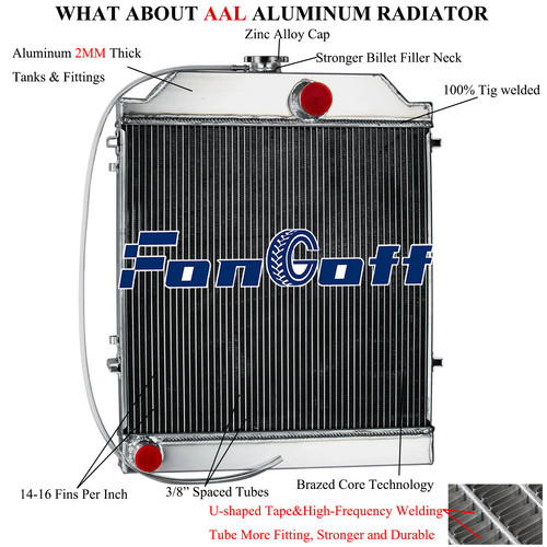 Aluminum Tractor Radiator Fit Massey Ferguson 375 383 390 390T 399 398 ...