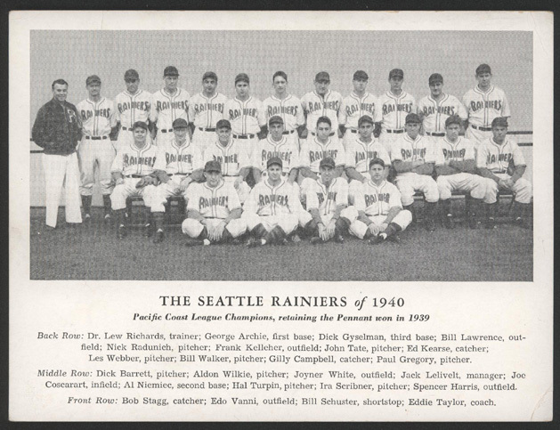 1940 Seattle RAINIERS, PCL, Team Issue Photo | eBay