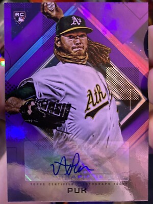2020 A.J. Puk Topps Fire Fire Auto Purple Rookie Auto /50 A’s | eBay