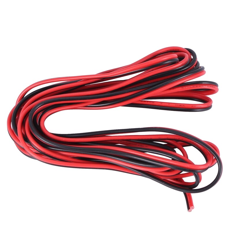 5X(20 PER 3 METER RED BLACK ZIP WIRE AWG CABLE GROUND STRANDED COPPER ...