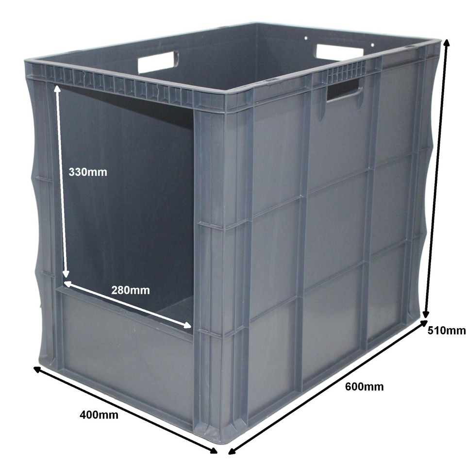 NEW Stacking Heavy Duty Commercial Type Plastic Euro Storage Box Boxes ...
