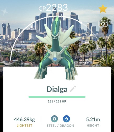 Shiny Dialga with LA Background Pokémon Go | eBay