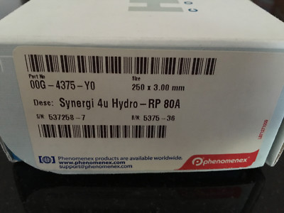Phenomenex Synergi 4u Hydro-RP 80 Å, LC Column 250 x 3.0 mm, 00G-4375 ...