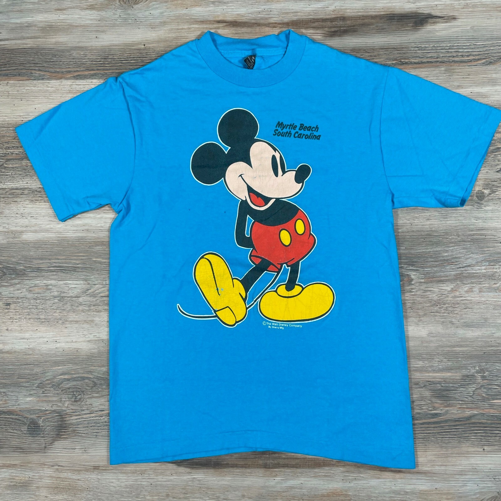 80s Vintage MICKEY MOUSE DISNEY Cartoon Distressed Sh… - Gem