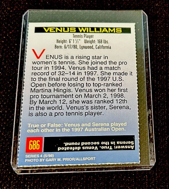VENUS WILLIAMS ROOKIE 1998 SI FOR KIDS SPORTS ILLUSTRATED RARE WTA USA ...