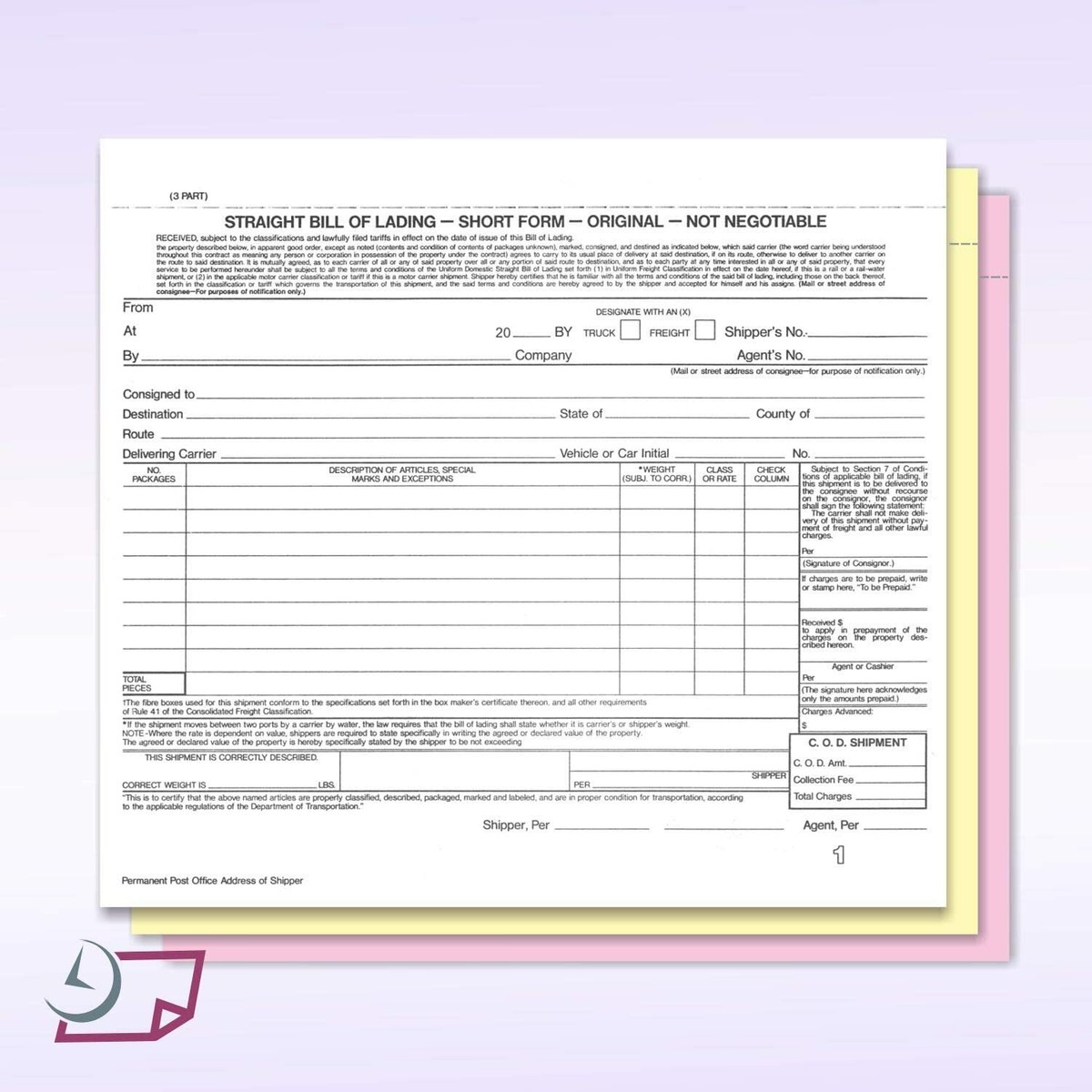 Straight Bill Of Lading Short Form Excel 52+ FREE Bill Of Lading Form