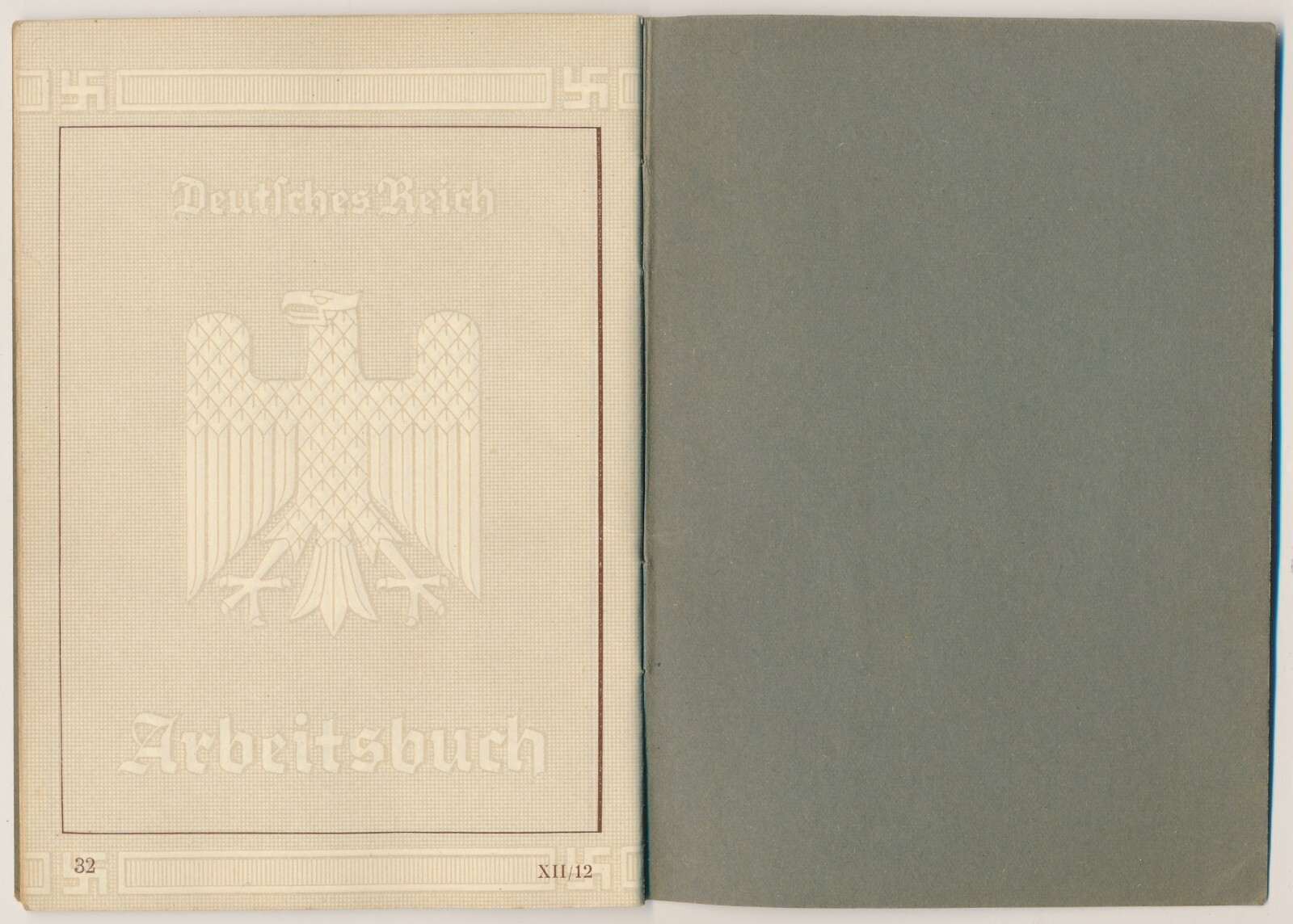 WW1 WW2 German Deutsches Reich Arbeitsbuch ID book paperwork vet estate ...