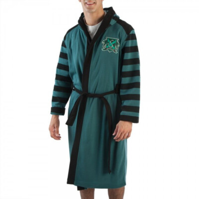 Harry Potter Deluxe House of Slytherin Adult Hooded Bath Robe SM/MED ...