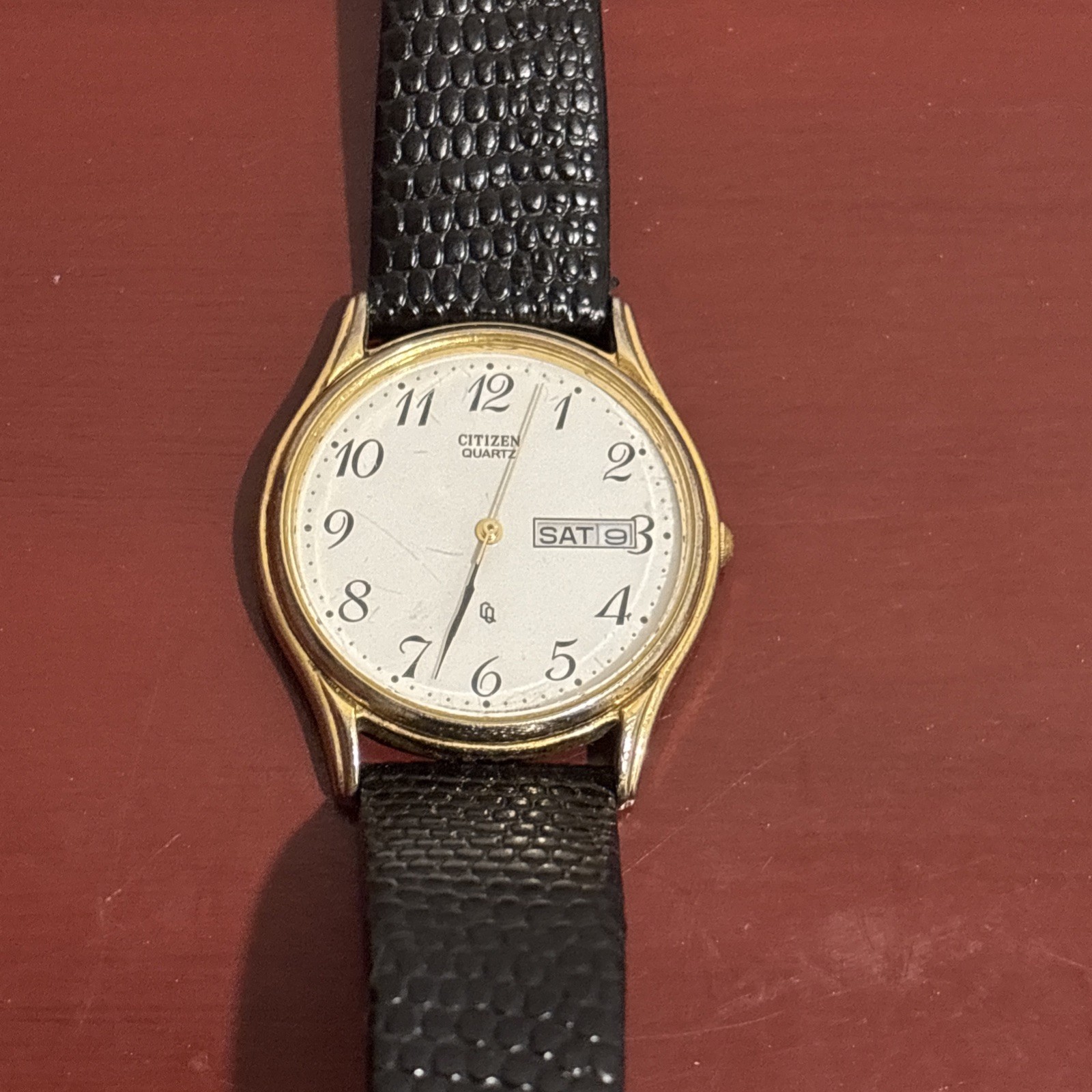 Rare Vintage Men's Citizen QQ Quartz Watch Day Date!… - Gem