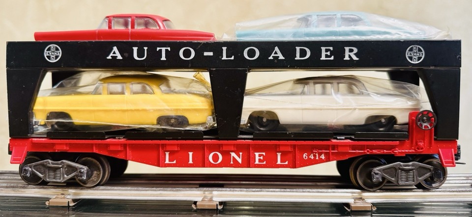 Postwar Lionel No. 6414 Evans Auto Loader Car w/ 4 premium cars | eBay