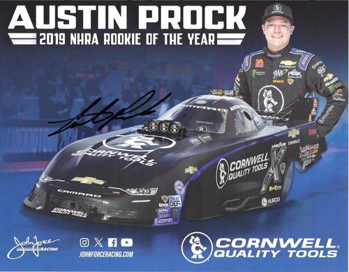 SIGNED! 2024 AUSTIN PROCK NHRA FUNNY CAR "CORNWELL QUALITY TOOLS ...