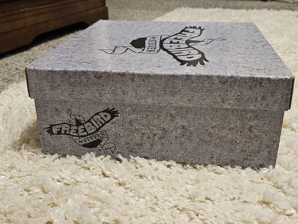 Freebird By Steven Hazel Sz 8 Black Distressed PEEFECT NEVER WORN NIB ...