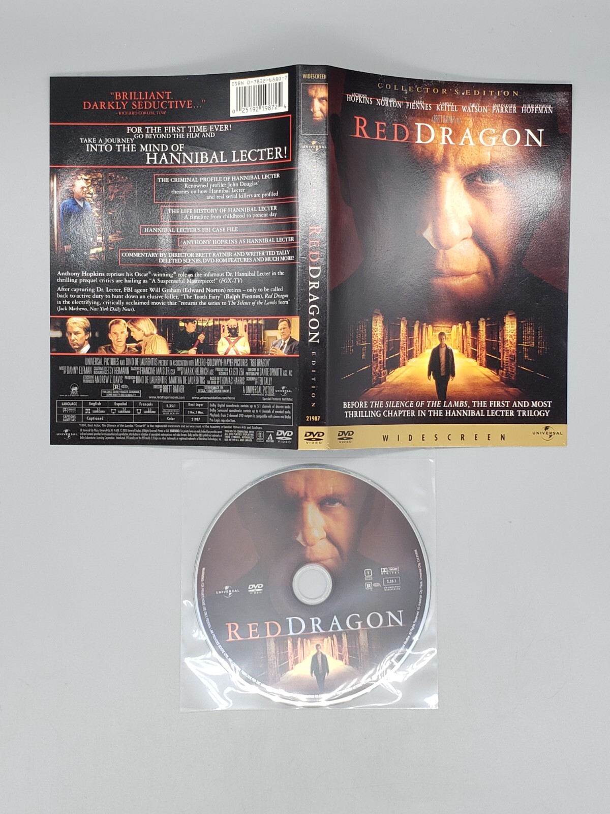 Red Dragon (DVD, 2002) No Case No Tracking 25192198724| eBay