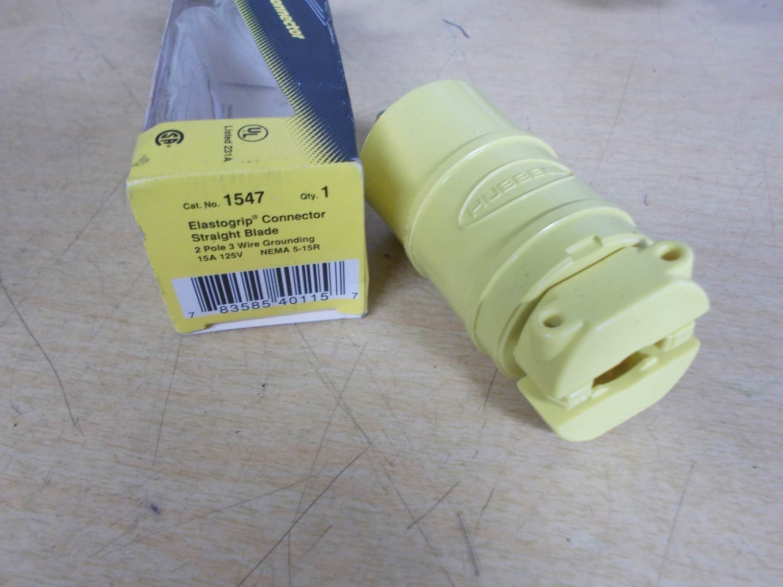 NEW Hubbell 1547 ElastoGrip Connector 2-Pole 15A 12V *FREE SHIPPING* | eBay