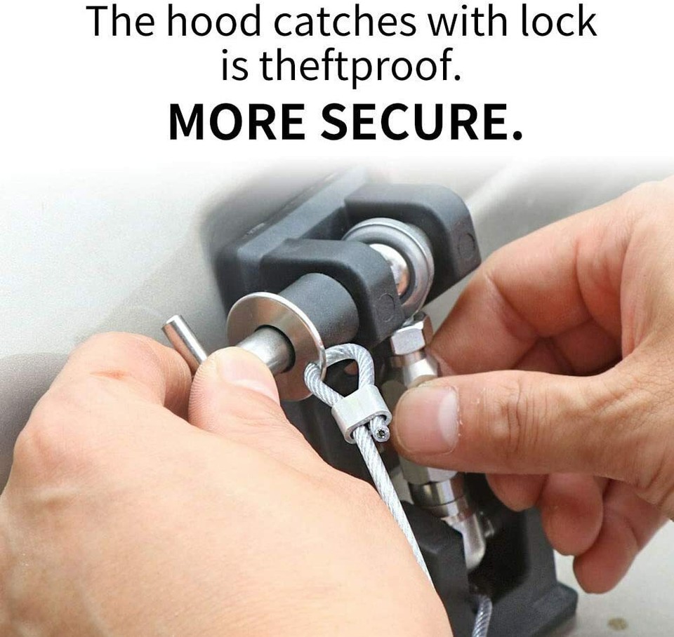 Engine Hood Latches Locking Hood Latch Kits for Jeep Wrangler JL JT ...