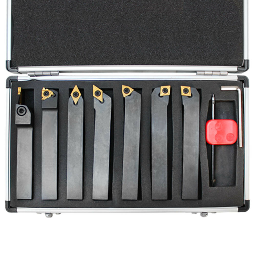 5/8" Shank 7 Pc Indexable Carbide Turning Lathe Tool Set SCLCL SDJCR ...