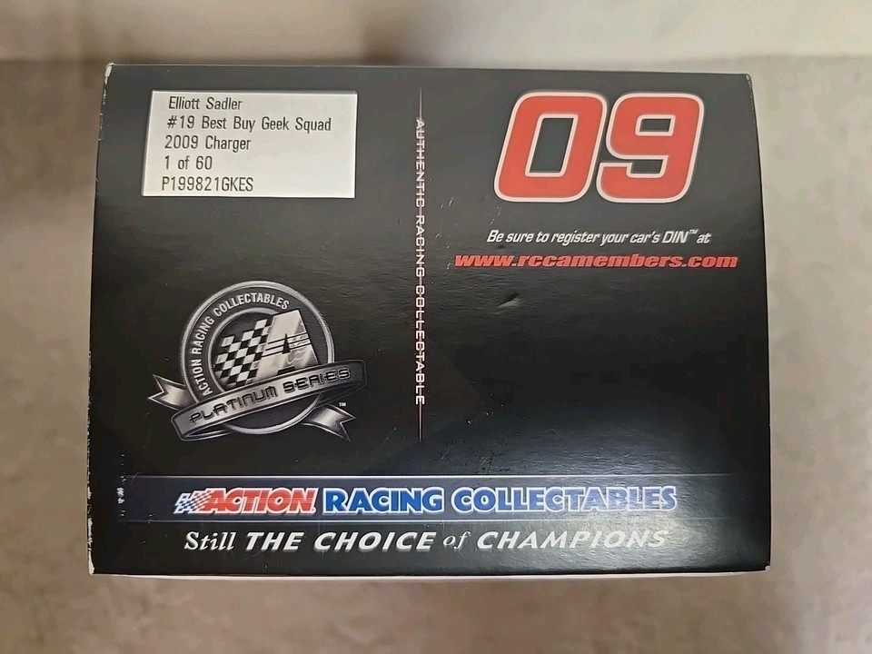 2009 Elliott Sadler 19 Best Buy Geek Squad Autographed 1/24 1/60 COT ...