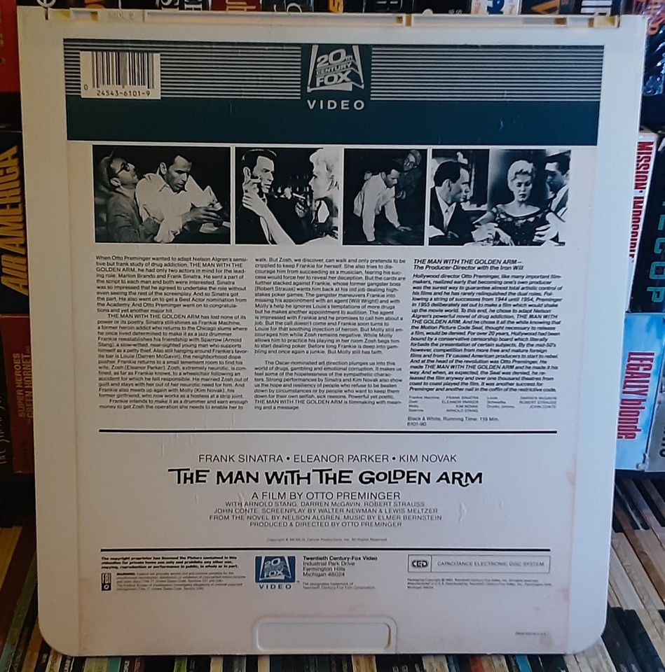 The Man with the Golden Arm (1955) CED Videodisc | eBay