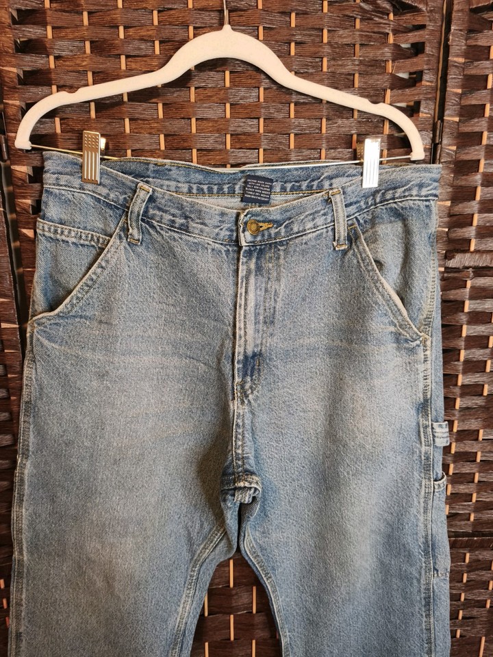Vintage Full Blue Jeans Men's 32x30 Carpenter Workers 90s Y2K Light ...