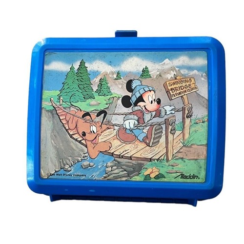Vintage 80s Disney Mickey Mouse And Pluto Lunchbox Swinging Bridge By ...