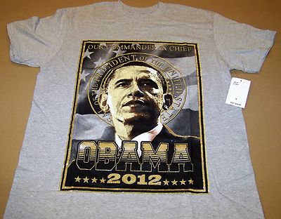 President Barack Obama 2012 Tee Shirt (XL) Gray | eBay