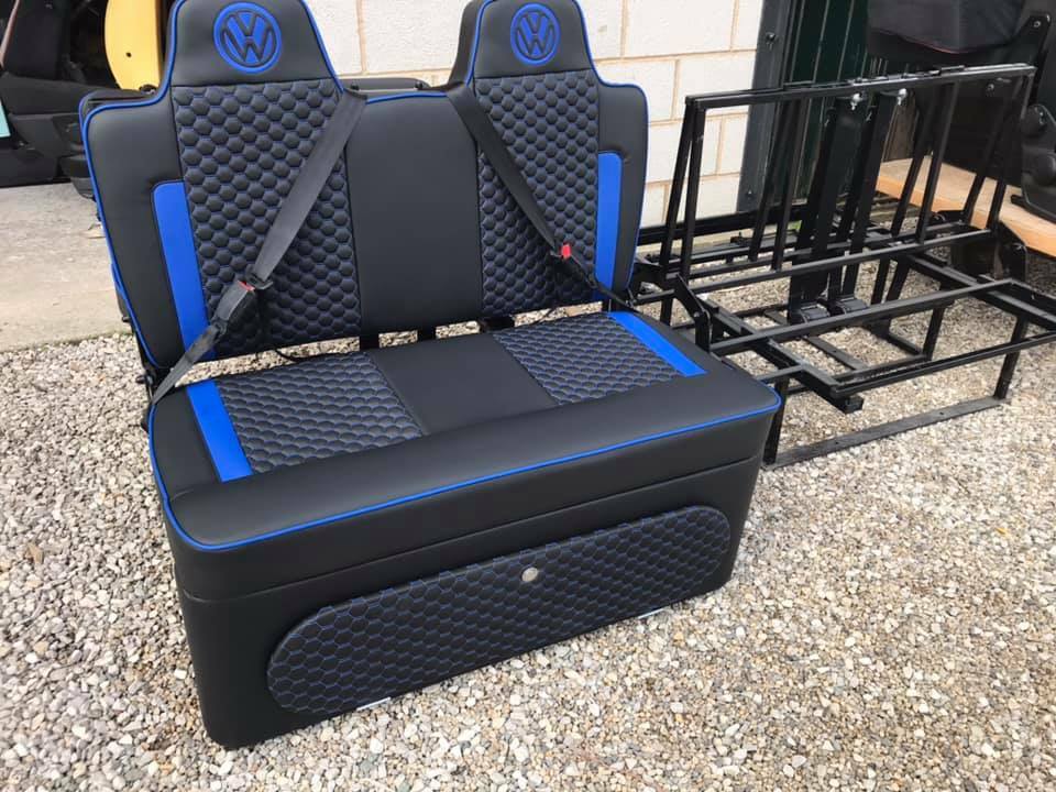 Hexagon stitch quilted seating vinyl, panel van lining,for campervan ...