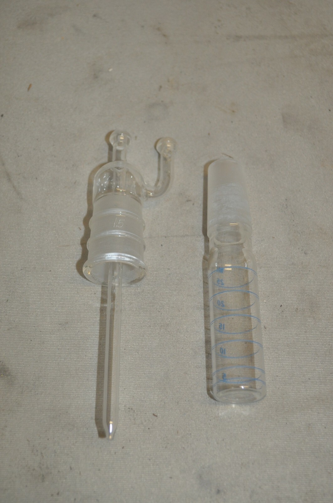 NOS ACE Glass IMPINGER MIDGET With Tube 0-30mL Bottle 24/40 Joint 7531 ...