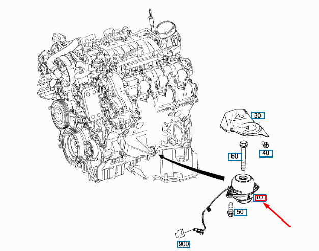 NEU MERCEDES-BENZ M W166 VORNE LINKER MOTORMONTAGE A1662407717 ORIGINAL ...