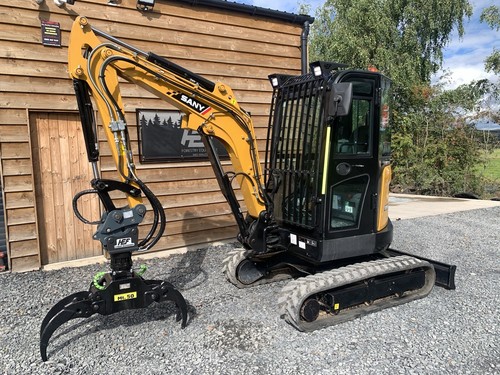 SOLD! Sany SY26 ARB Digger 2.6 Ton Excavator With Log Grapple | eBay UK