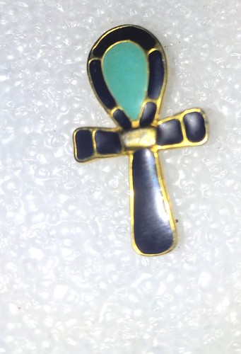 vintage ankh pin pendant - Gem
