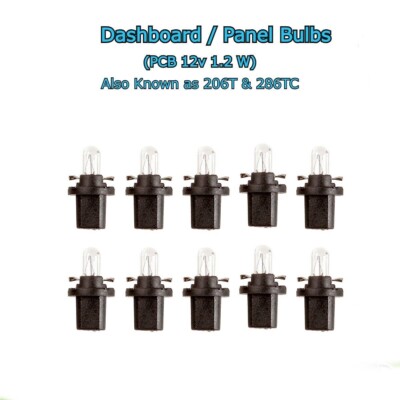 10x 509T Car Auto Bulb Bulbs Panel 12v 1.2w Black Speedo Dial Dash ...