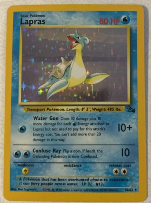 Pokémon TCG Lapras Fossil 25/62 Regular 1st Edition Rare | eBay