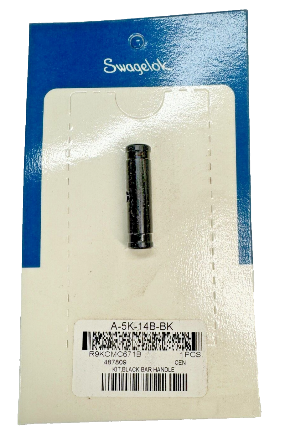 SWAGELOK A-5K-14B-BK Black Aluminum Bar Handle Kit for O, 1, 3N, 31 ...